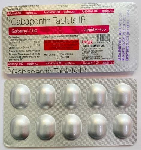 Gabapentin 100mg Tablet 10 Tablets At ₹ 80 Stripe In Valsad Id 2854034912297