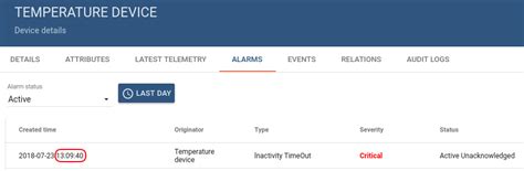 Create Alarm When The Device Is Offline Thingsboard社区版