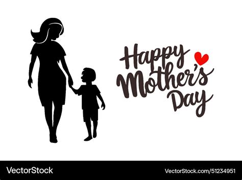 Happy Mothers Day Calligraphy Lettering Isolated Vector Image