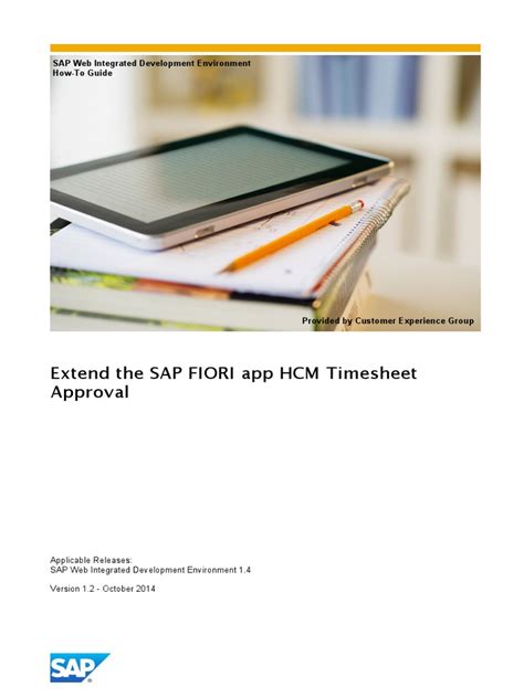 How To Extend The Sap Fiori App Hcm Timesheet Approval Pdf Sap Se