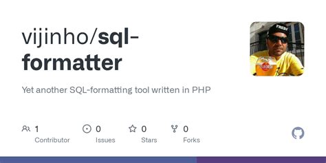 Github Vijinhosql Formatter Yet Another Sql Formatting Tool Written In Php