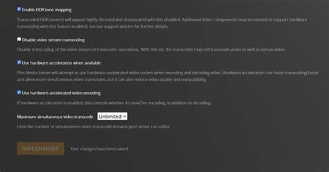 plex not using myt gpu plex