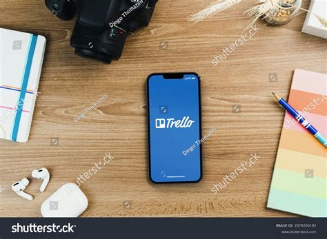 Trello App On Smartphone Iphone Stock Photo Shutterstock