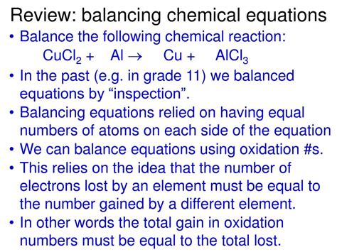 PPT Balancing Equations Using Oxidation Numbers PowerPoint Presentation ID