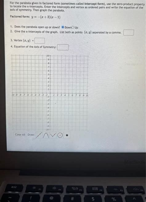 solved for the parabola given in factored form sometimes