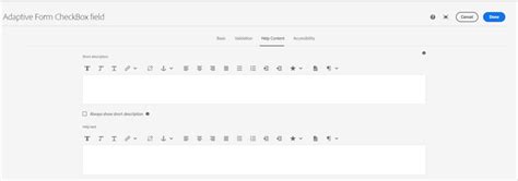 Adaptive Forms Core Component Checkbox Adobe Experience Manager