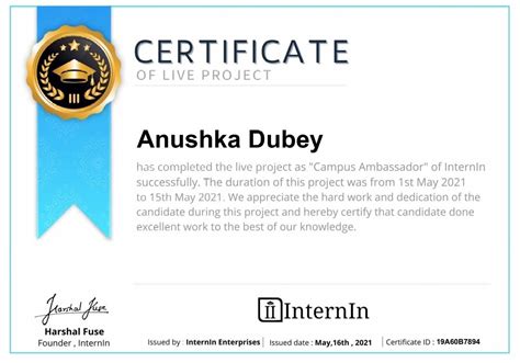 Anushka Dubey On Linkedin Thankyou Internship Internin Workshop Campusambassador