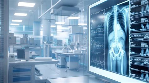 Medical X Rays In A Laboratory Created With Generative Ai Scan Of A