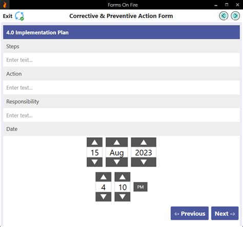 Corrective Action Form Template