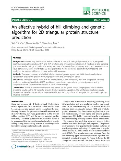 Solution An Effective Hybrid Of Hill Climbing And Genetic Algorithm For 2d Triangular Protein