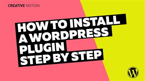 How To Install A Wordpress Plugin Step By Step Cm Youtube