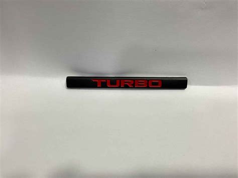 Turbo Monogram Emblem Logo Premium Sporty Car Badge For All Vehicles