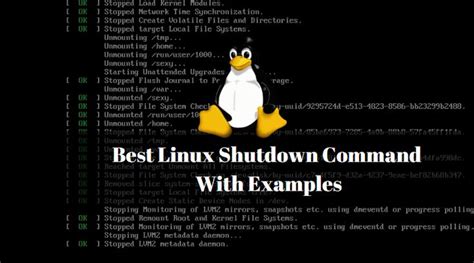 Best Linux Shutdown Command With Examples Linux Linux Operating System Command