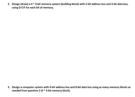 Design Draw A 4 4 Bit Memory System Building