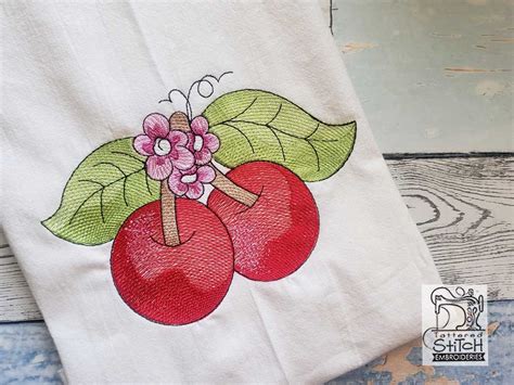 Cherries Embroidery Designs And Patterns