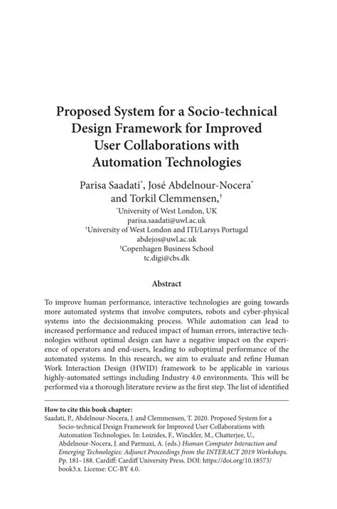 Pdf Proposed System For A Socio Technical Design Framework For Improved User Collaborations