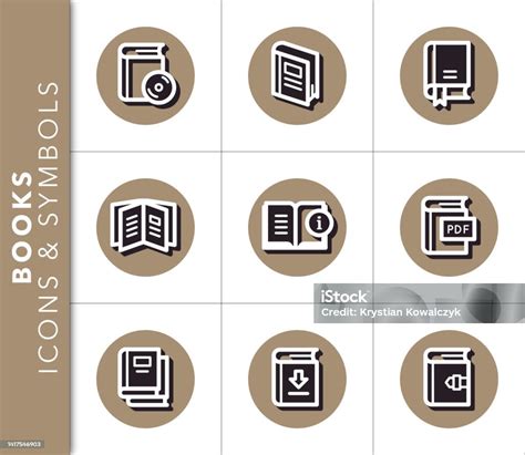 갈색 배경에 그림자가있는 책 및 문서와 관련된 아이콘 및 기호 세트 0명에 대한 스톡 벡터 아트 및 기타 이미지 0명 공공 도서관 도서관 Istock