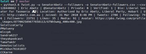 Invalid Syntax Error When Trying To Run Twintpy · Issue 288 · Twintprojecttwint · Github