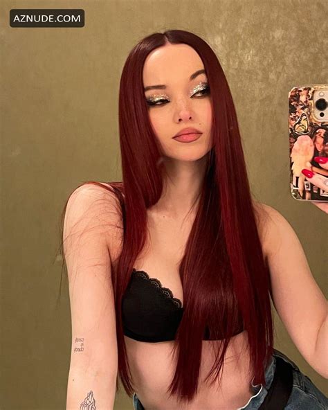 Dove Cameron Red Hair With Breasts And Black Bra Aznude