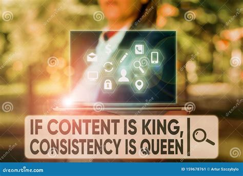 Text Sign Showing If Content Is King Consistency Is Queen Conceptual