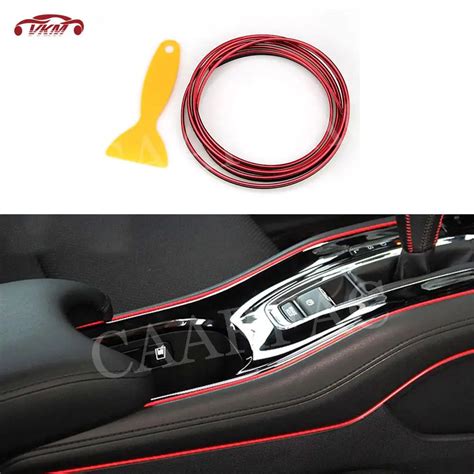 For Universal Car Decoration Flexible Strip M Interior Auto Mouldings Cover Trim Dashboard Door