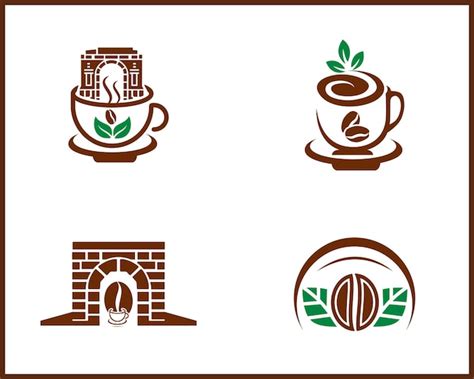 커피 숍 로고 디자인 템플릿 프리미엄 벡터 프리미엄 벡터