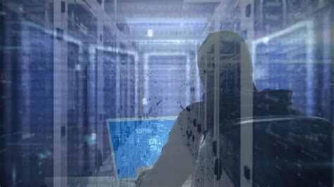 Animation Of Hooded Man Hacking A Comput Stock Video Pond5