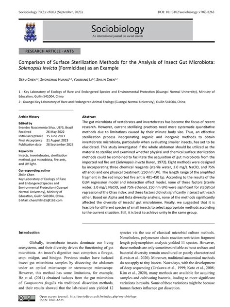 Pdf Comparison Of Surface Sterilization Methods For The Analysis Of