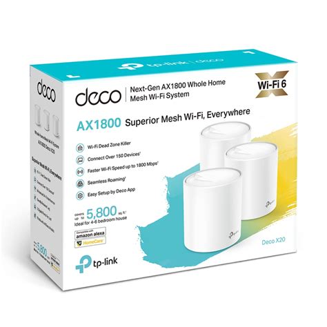 Deco X20 | AX1800 Whole Home Mesh Wi-Fi 6 System | TP-Link