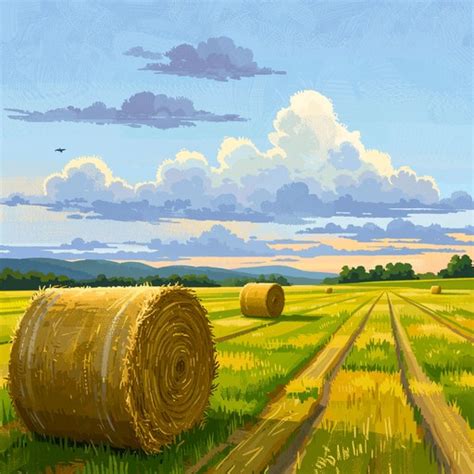Free Golden Harvest Sunset Image Harvest Hay Rural Download At