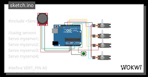 Secon Prototipe Robotic Arm Wokwi Esp32 Stm32 Arduino Simulator