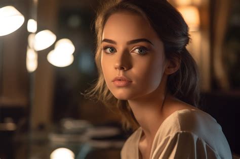 Premium Ai Image A Close Up Shot Of A Young Woman Applying Makeup In