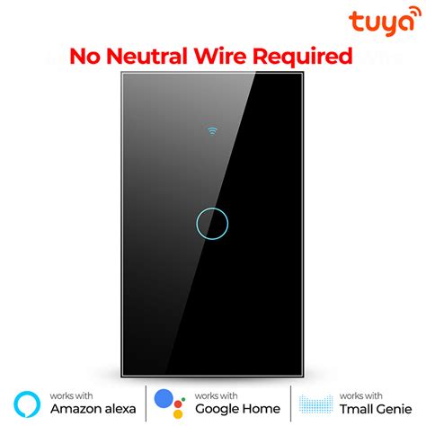 Aubess Wifi สวิทช์433เมกะเฮิร์ตซ์ Rf ไม่จำเป็นต้องเป็นกลางลวดสมาร์ทโคมไฟติดผนังสวิทช์1 2 3 4แก๊ง