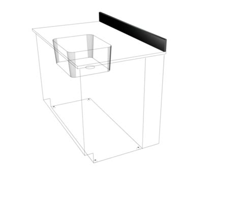 3450sp Black Phenolic Resin Backsplash 34 T X 4h X 50l