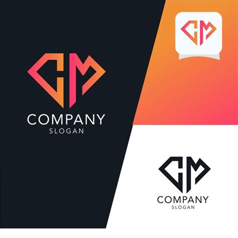 Premium Vector Modern Monogram Initial Letter Cm Logo Design Template