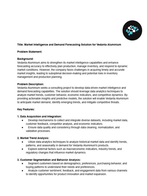 Hackfest Problem Statement Market Intelligence And Demand Forecasting