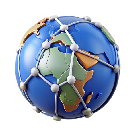 Stunning Artistic Global Network Connections Intercontinental