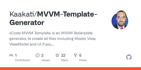 Github Kaakatimvvm Template Generator Xcode Mvvm Template Is An Mvvm Boilerplate Generator