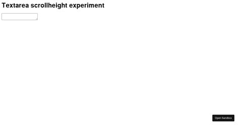 experiment text area scrollheight codesandbox