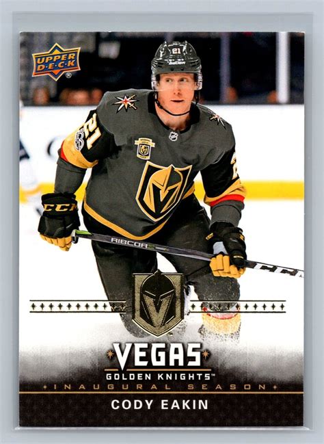 2017 18 Upper Deck Vegas Golden Knights Golden 21 Cody Eakin For