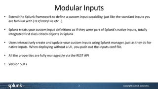 Splunk Modular Inputs JMS Messaging Module Input PPTX Programming Languages Computing