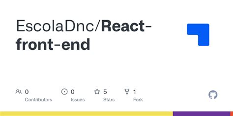 Github Escoladncreact Front End