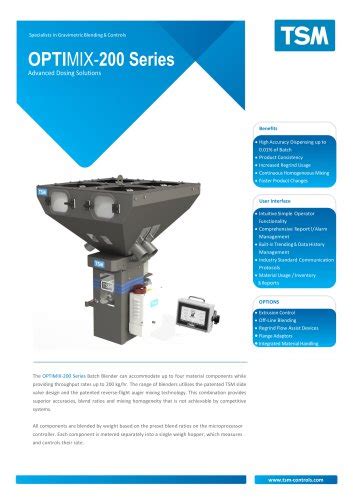 Optimix Mk2 3000 Series Tsm Control Systems Pdf Catalogs Technical Documentation Brochure