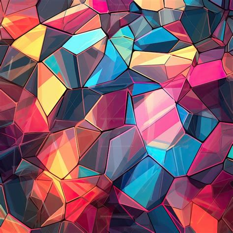 Premium Photo Abstract Polygons Contemporary Techno Inspired Seamless Pattern