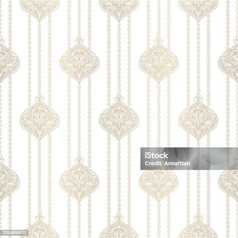 금색과 흰색 빈티지 벡터 원활한 패턴 벽지 우아한 클래식 감촉 고급 장식 로얄 빅토리아 바로크 양식의 요소 직물과 섬유 벽지 또는 원하는 아이디어에 적합합니다 0명에 대한