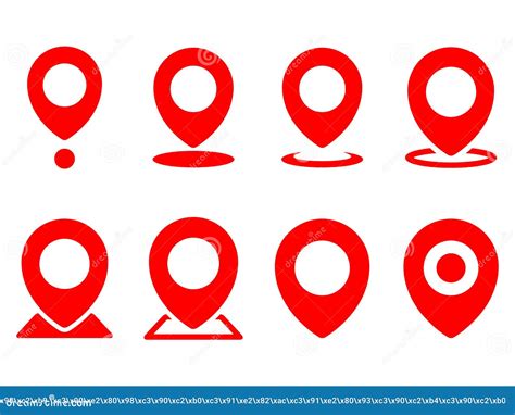 Pin Pointer Icon Set Stock Illustration Illustration Of Information 257297393