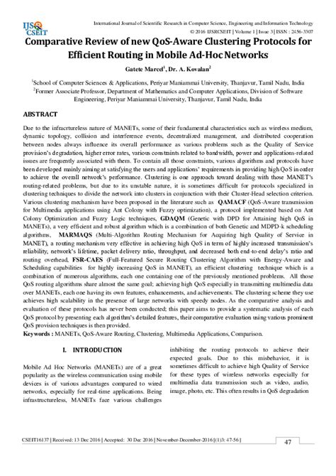 Pdf Comparative Review Of New Qos Aware Clustering Protocols For