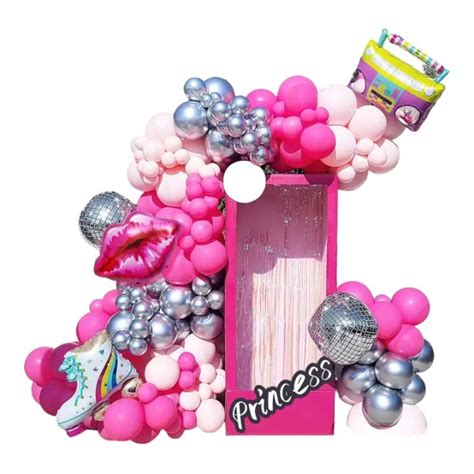 Комплект балони за рожден ден Barbie 130 аксесоара Розово и сребристо Emag Bg