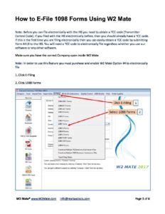 EFile IRS W Mate Software Tutorials
