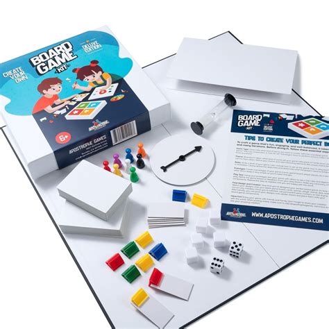 Create Your Own Board Game Set Diy Game Kit With Blank Game Board